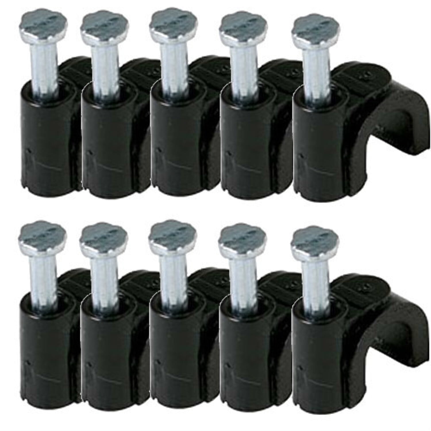 Steren Single RG59 Cable Mounting Clip Black - 10 Per Bag - Walmart.com
