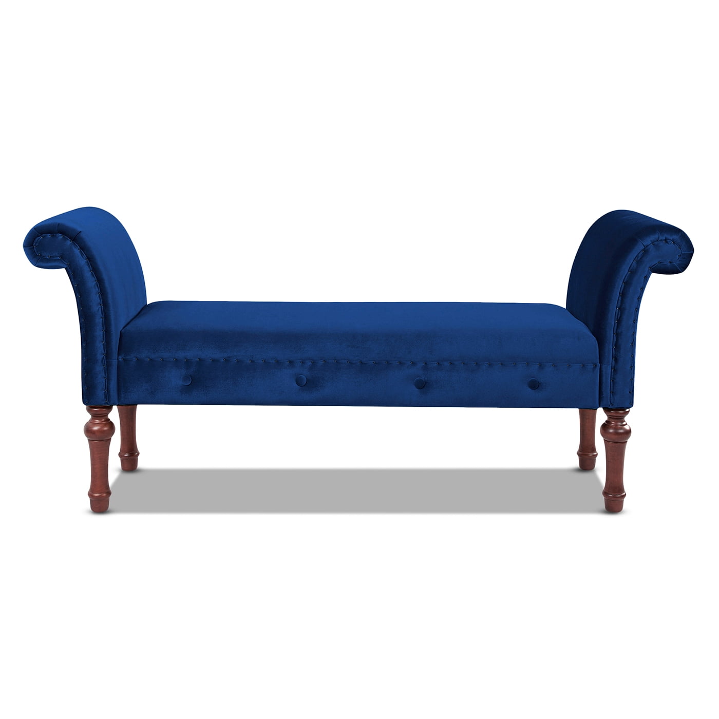 Elise Roll Arm Entryway Bench Navy Blue - Walmart.com