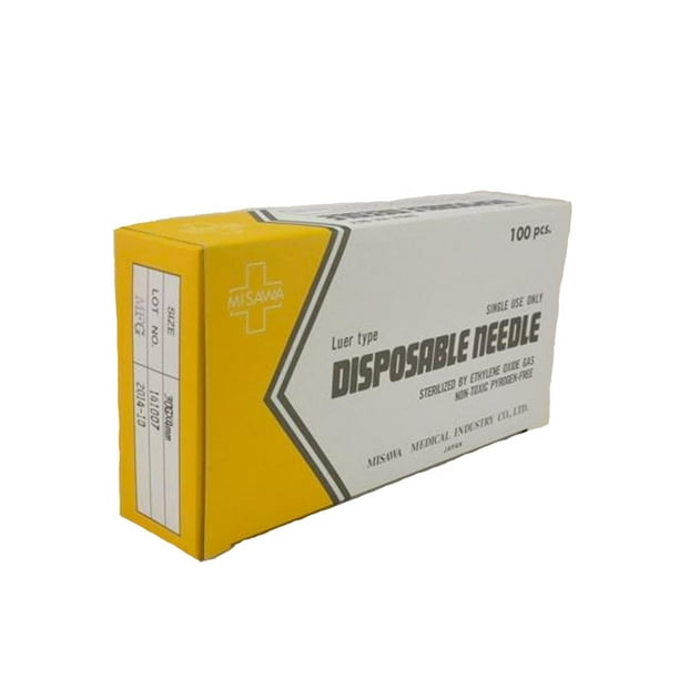 Mesoterapia Misawa 30G x 4mm aguja hipodérmica 100 Agujas. Misawa 30G x ...