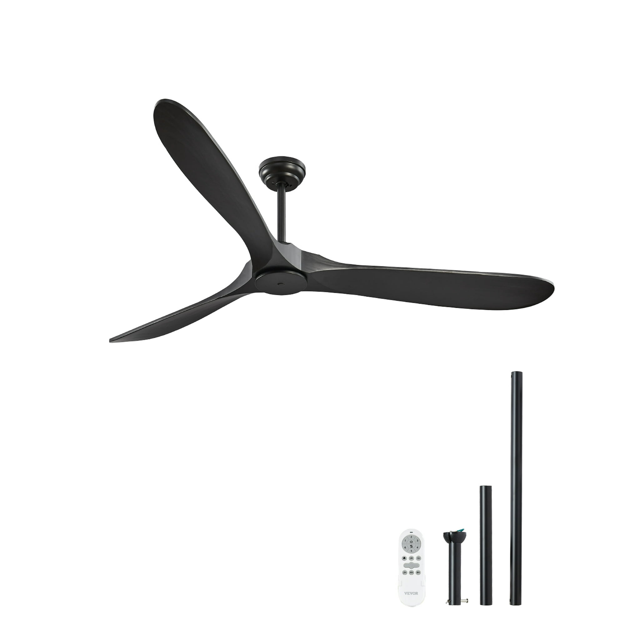 Click here for Vevor 72 Wood Blade Ceiling Fan No Light Remote Co... prices