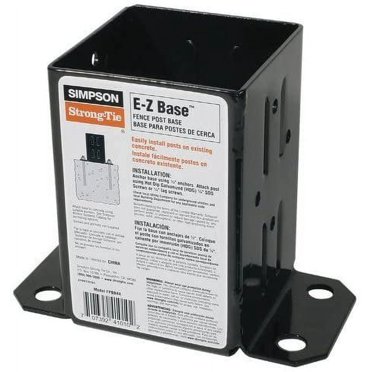 Post Base with Black Finish 8 Pack, Compatible with Simpson Strong Tie ...