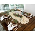 Embroidered Beige Winter Snow Scene Table Runner (14" x 27"/ 16" x 35 ...