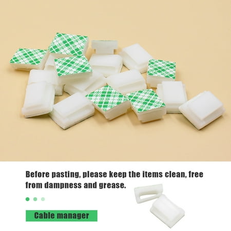 facefd 50pcs Cable Clip Self-Adhesive Electrical Wire Clip Plastic Mini ...