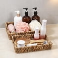 2 PCS Wicker Tray, Hyacinth Storage Baskets with Handle Shallow Basket ...