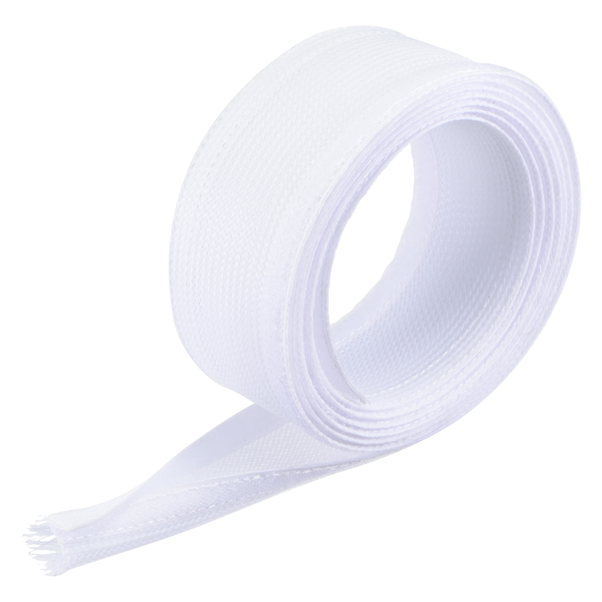 Uxcell 5/8" 10ft White Cable Wrap Sleeve Sleeving with Hook and Loop ...
