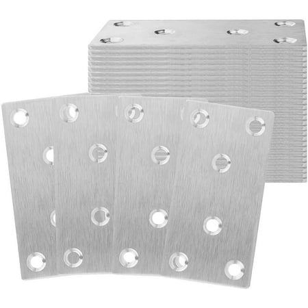 PERTTYUNG 20pcs Perforated Plates 80 x 40 x 2 mm Stainless Steel Fixing ...