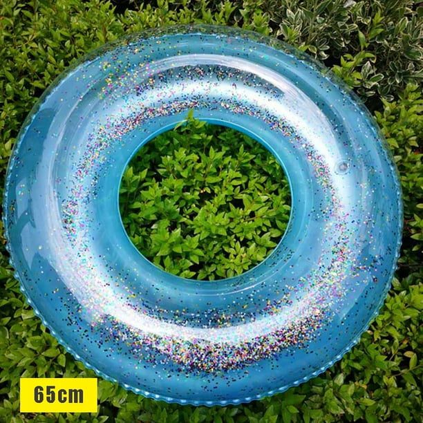 Transparent Inflatable Swim Tube Glitter Raft Round Swim Ring for ...
