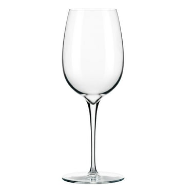 Libbey Signature Stratford Wine Glasses Set of 4, 24 oz Unique Red Wine ...