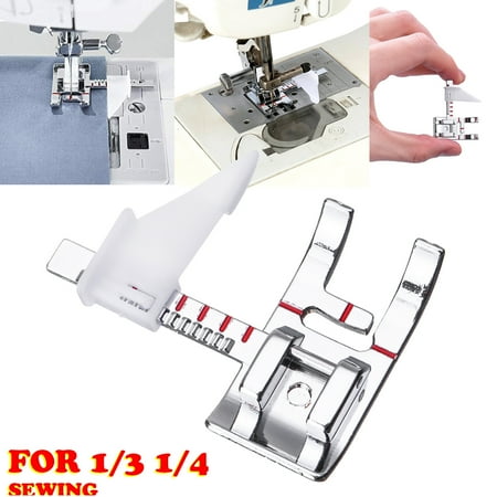 Adjustable Ruler Guide Sewing Machine Presser Foot w/ IDT System 1/3 ...