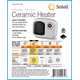 Soleil Electric Personal Ceramic Mini Heater 250W Indoor White MH-08W ...