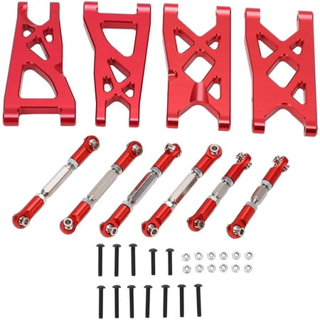 RC Suspension Arms and Pull Rods Set, Aluminum Front Rear Suspension Arms Pull Rod Steering ...