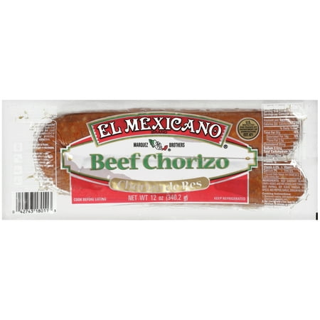 El Mexicano Beef Chorizo, 12 oz - Walmart.com