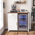 Coffee Bar with Mini Fridge Space, Mini Fridge Cabinet Stand for Dorm ...