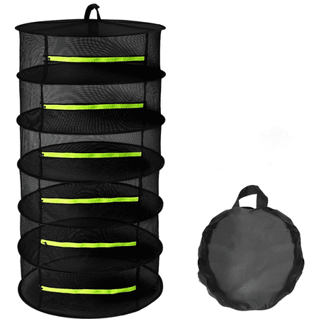 SHARKDO Herb Drying Rack 6 Layers Hanging Drying Rack Mesh for Plants ...