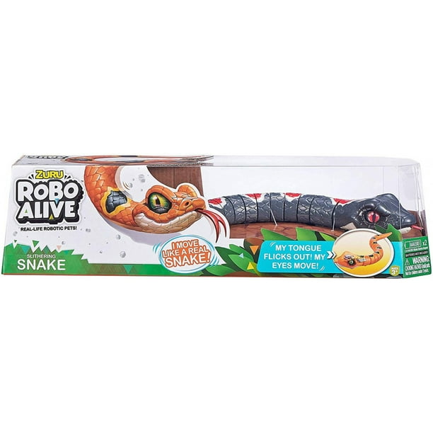 Robo Alive Slithering Snake Robotic Pet Figure [Black] - Walmart.com ...
