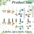 1Set Plastic Mobile Anti-Dust Plugs with Plastic Flower Pendants Mixed ...
