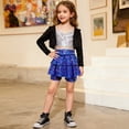 [CHSJU] Leopard Print Laser Glitter Skort Puffy Sun Skirt Stylish Base ...
