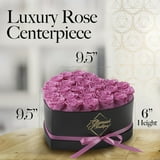 GLAMOUR BOUTIQUE 27-Piece Forever Flowers Heart Shape Box - Preserved ...