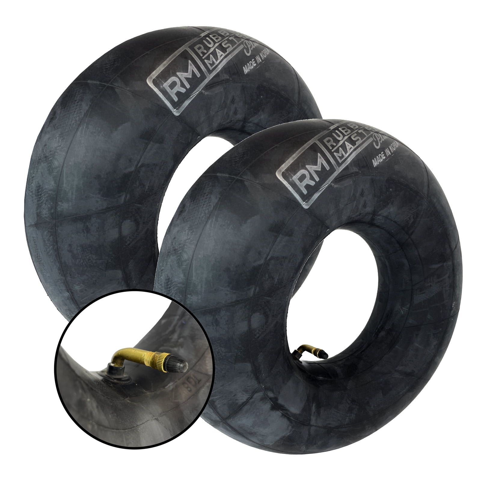 Two Rubber Master 11x4.00-5 Lawn Mower Inner Tubes TR87 Bent Metal ...