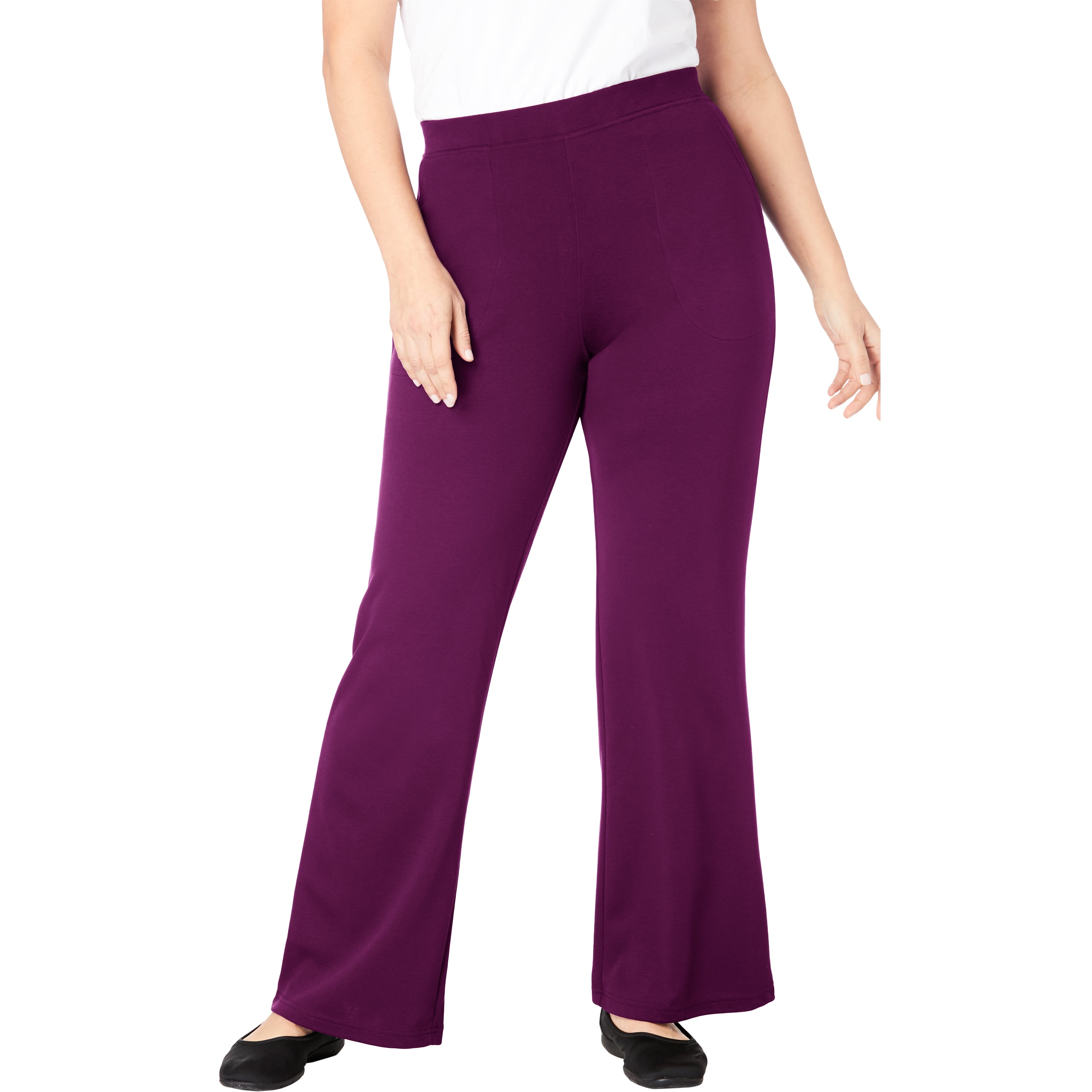 Woman Within Plus Size Wide Leg Ponte Knit Pant Pants - Walmart.com