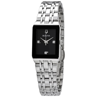Bulova Women's Classic Stainless Steel Case and Bracelet Blue Accents ...