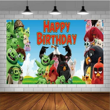 Angry Birds Backdrop Banner Party Supplies Poster Movie Theme ...