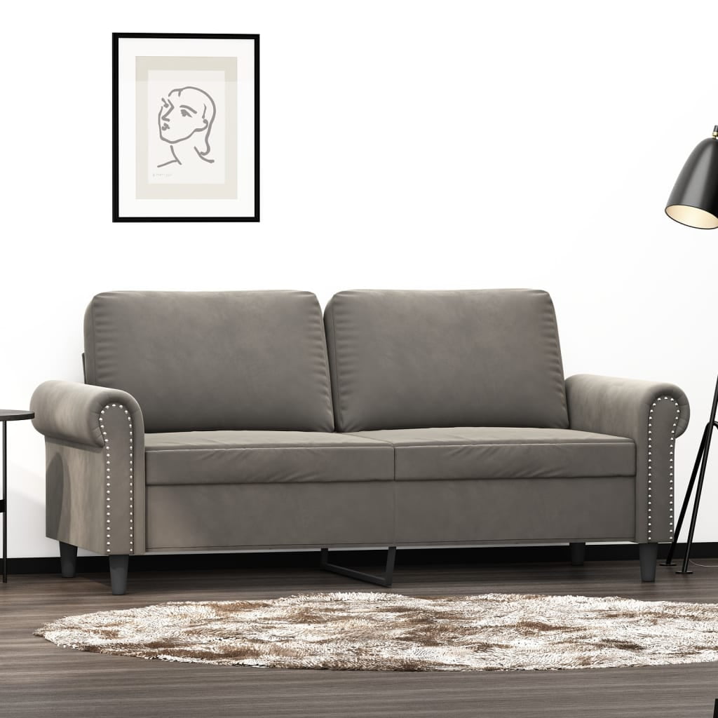 Click here for Vidaxl 2-Seater Sofa Light Grey 140 Cm Velvet 172... prices