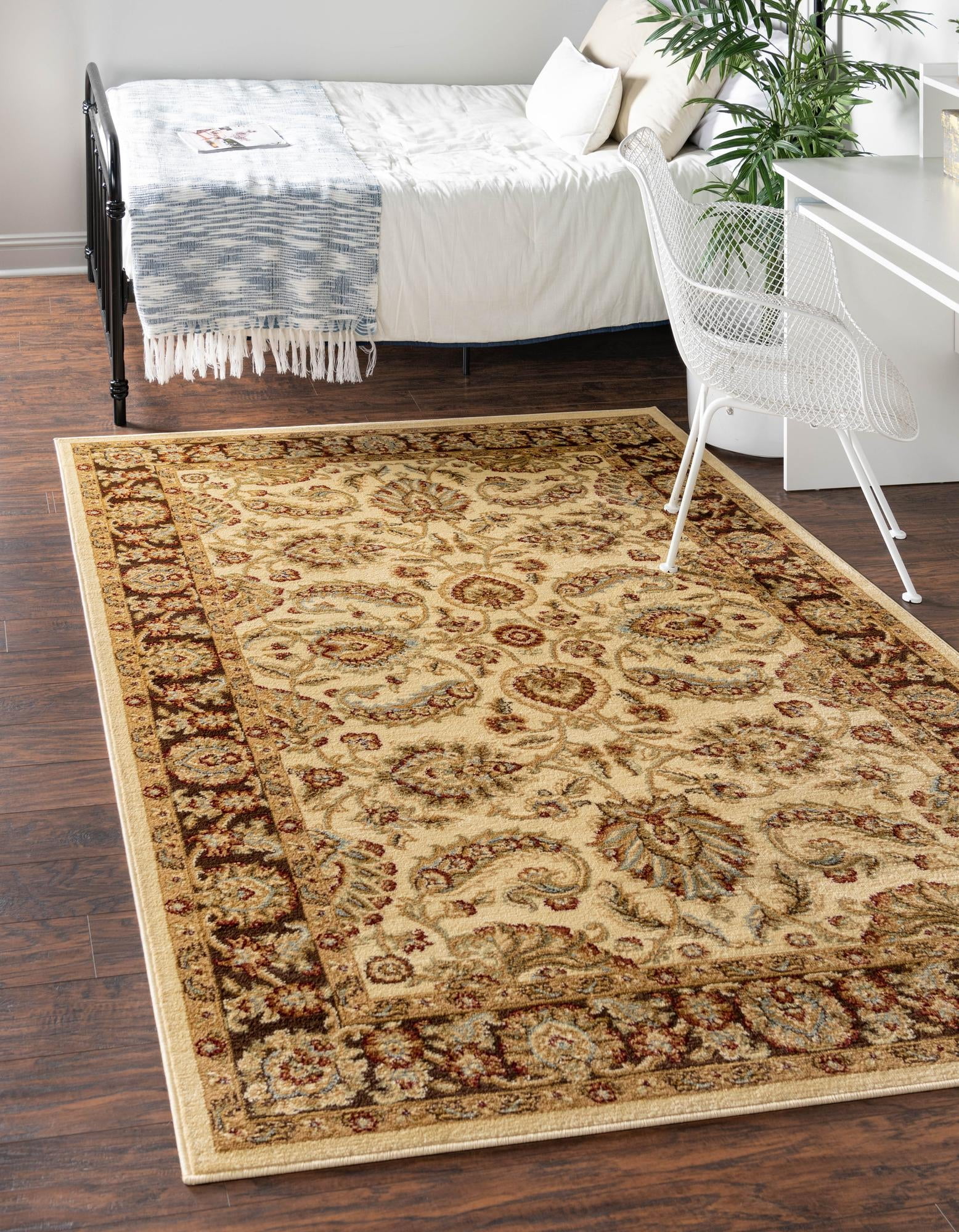 Rugs.com Aditi Collection Rug – 5' 3 x 8' Cream Low Rug Perfect For ... Rugs.com Aditi Collection Rug – 5' 3 x 8' Cream Low Rug Perfect For ...