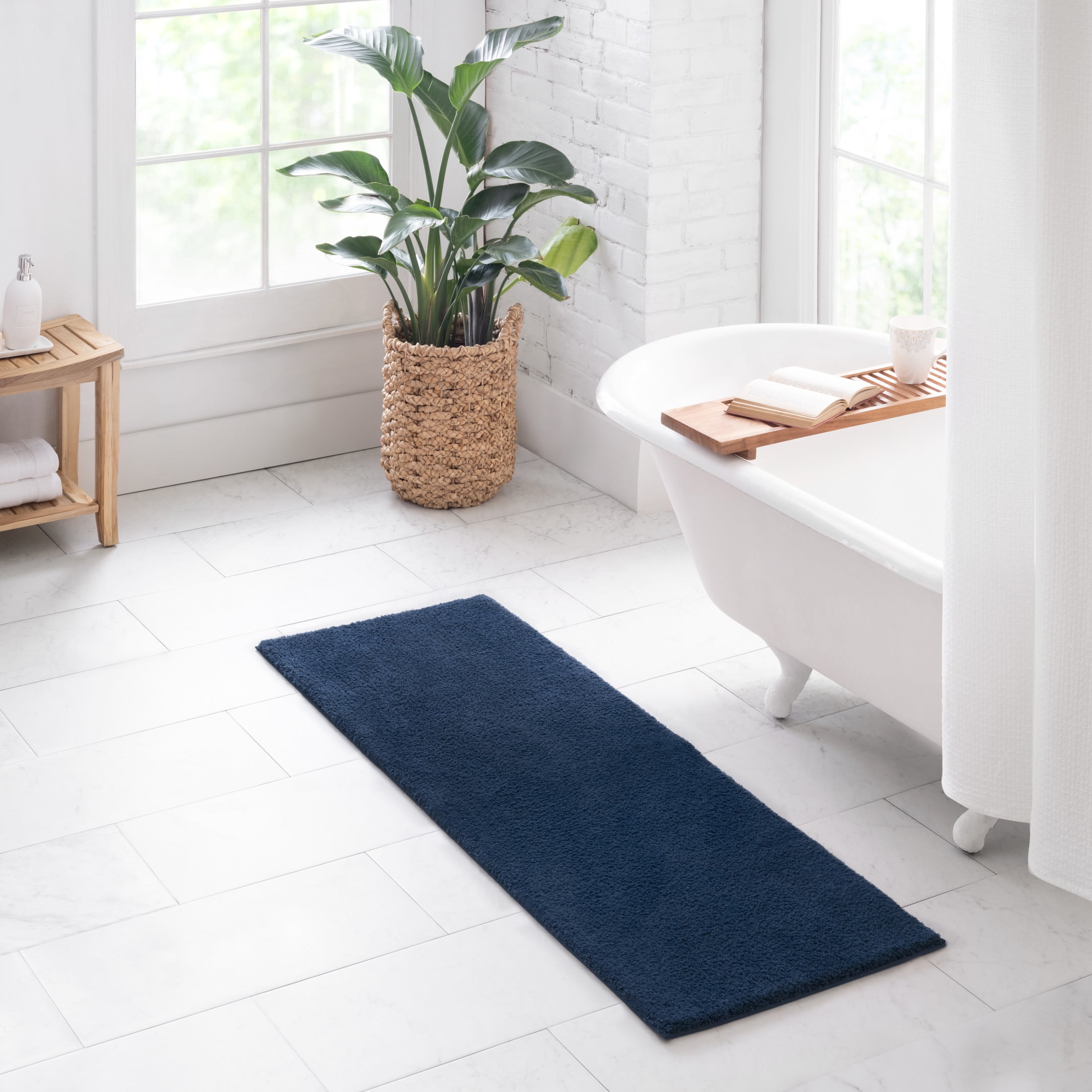 Better Homes & Gardens Ultra Soft Polyester Bath Runner Rug, 20" x 60 ...