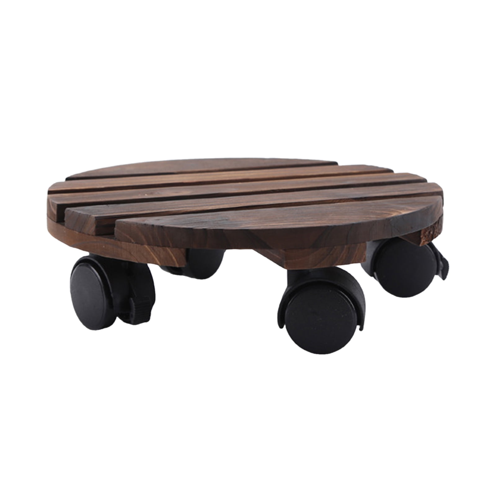 roller planter caddy,wooden roller planter caddy flower pot stand,round ...