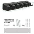 Mop and Broom Holder Wall Mount - Garage Storage Organizer with 5 Slots ...