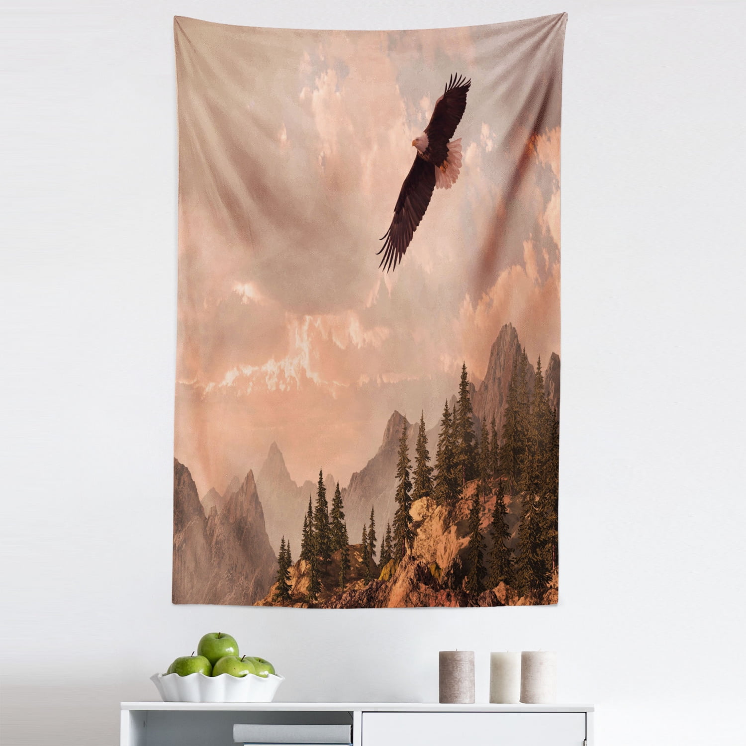 Eagle Tapestry, Nature Photography of Rocky Mountains and Forest a Bird ...