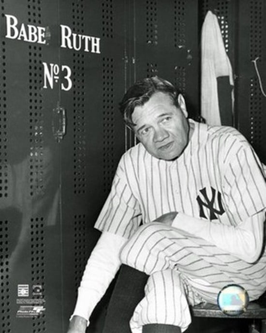 Babe Ruth - Farewell Game Locker Room Sports Photo - Item ...