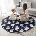 47 Inch Round Flannel Blanket for Adults & Kids, Soft, Cozy ...