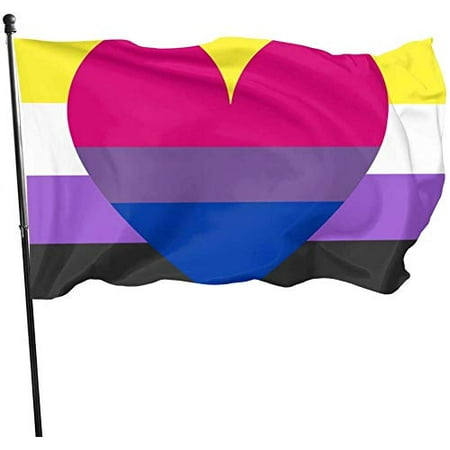 Nonbinary Non-Binary Genderqueer Pride Flag Themed Welcome Home House ...