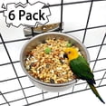 6 Pcs Bird Feeding Dish Cups Parrot Food Bowl Clamp Holder Coop Cup ...