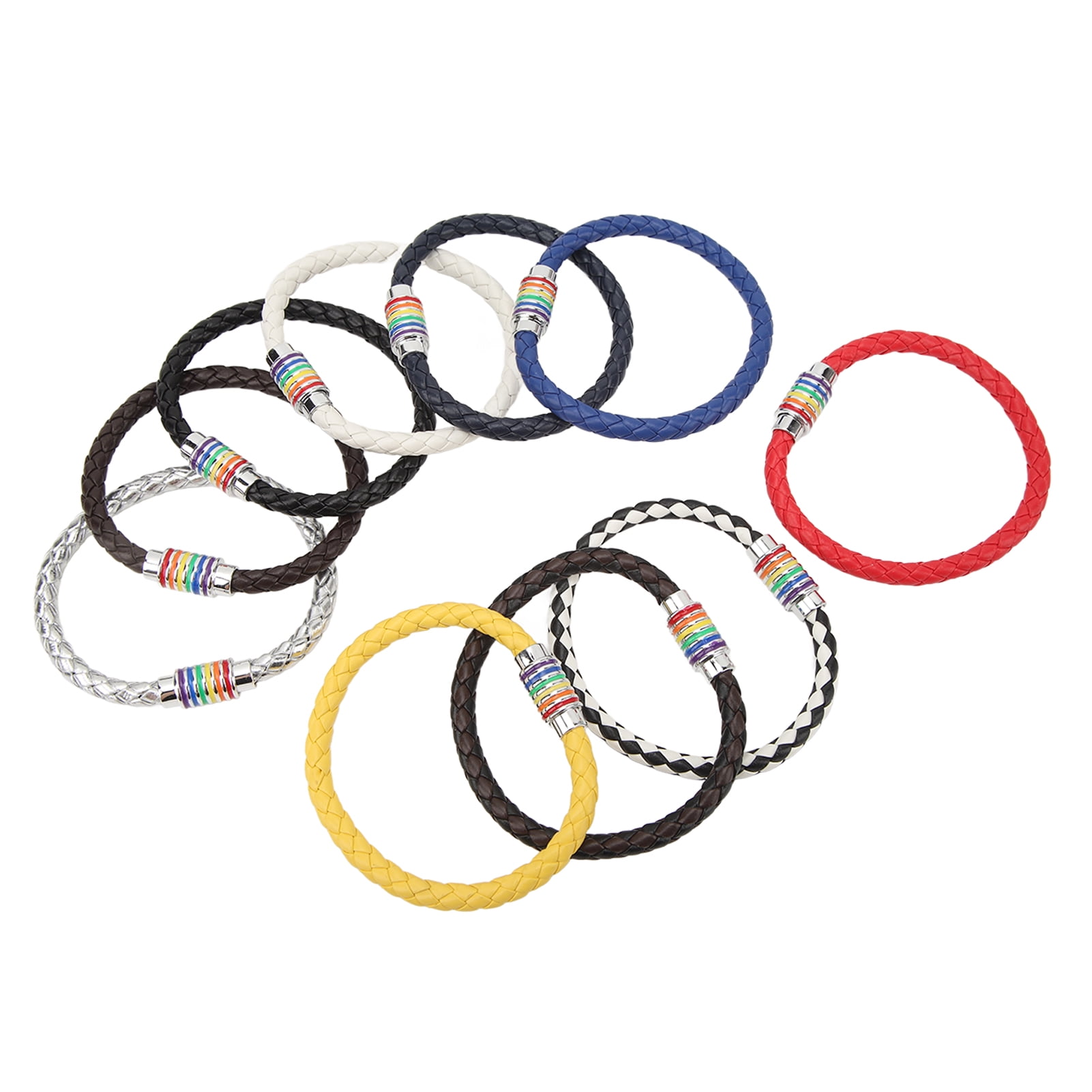 Click here for Domqga Braided Rainbow Bracelet  Exquisite 10pcs R... prices