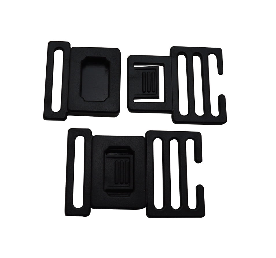 Fenggtonqii 1" Inner Width Black Plastic Center Release Buckles One ...