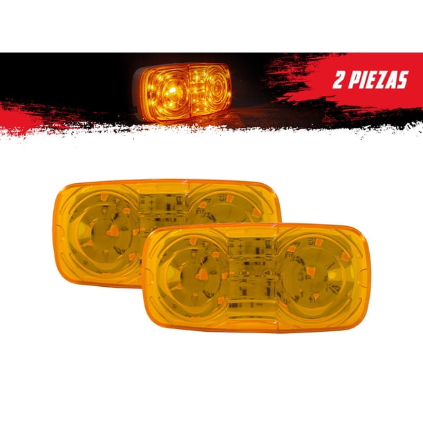 Plafones TUNELIGHT-RENOVATIO 2 piezas Con 16 LEDS Luz Ámbar Rectangular ...
