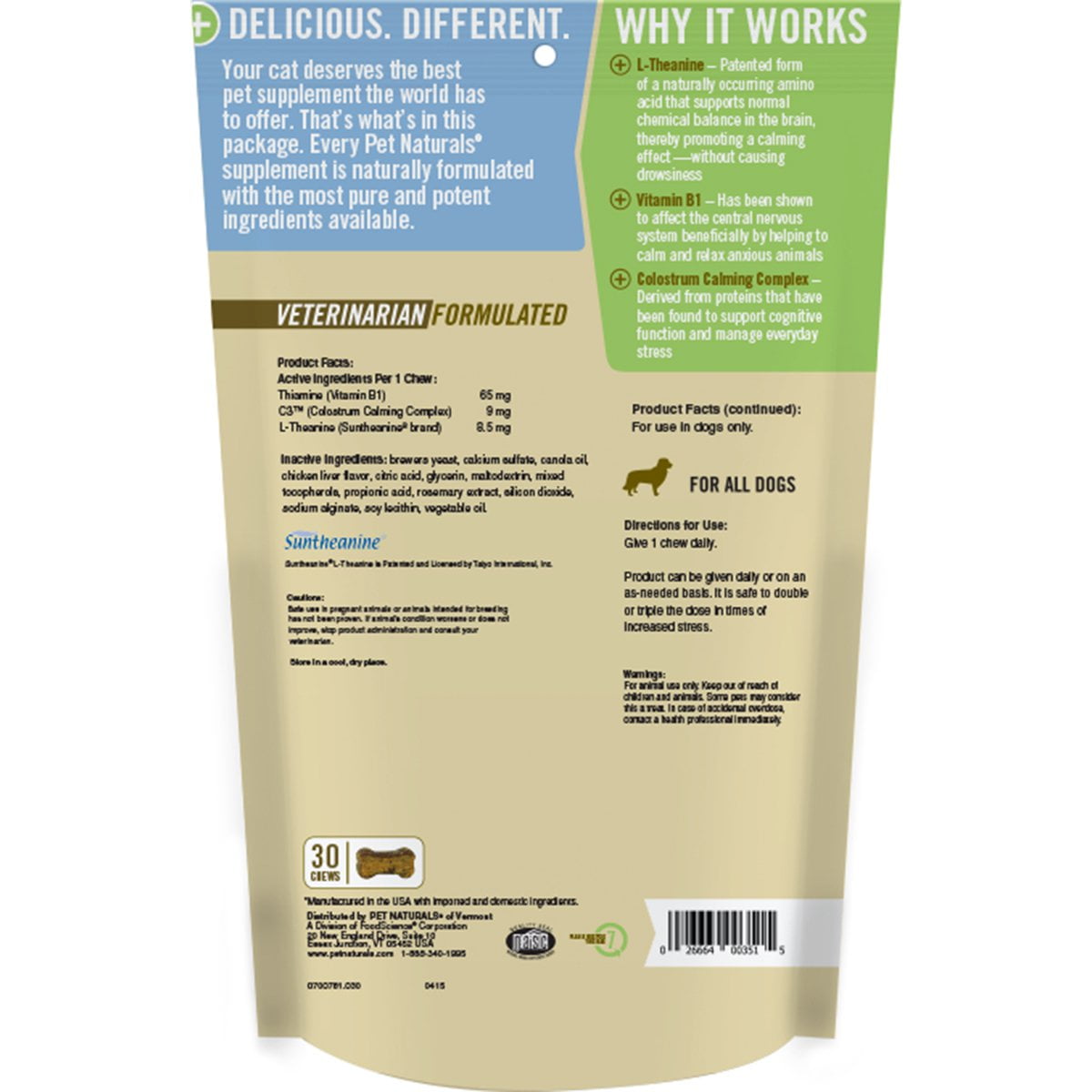 Click here for Pet Naturals Of Vermont Calming Chews For Dogs 30/... prices