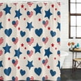 60x72 Inch Shower Curtains for Bathroom, Independence Day Fabric Bath ...