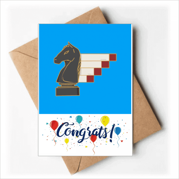 Knight Chess Pieces Cheval Horse Wedding Cards Congratulations Greeting ...