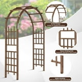 Ktaxon 7' Wooden Arbor Garden Arbor Trellis Arch Outdoor Backdrop Stand ...
