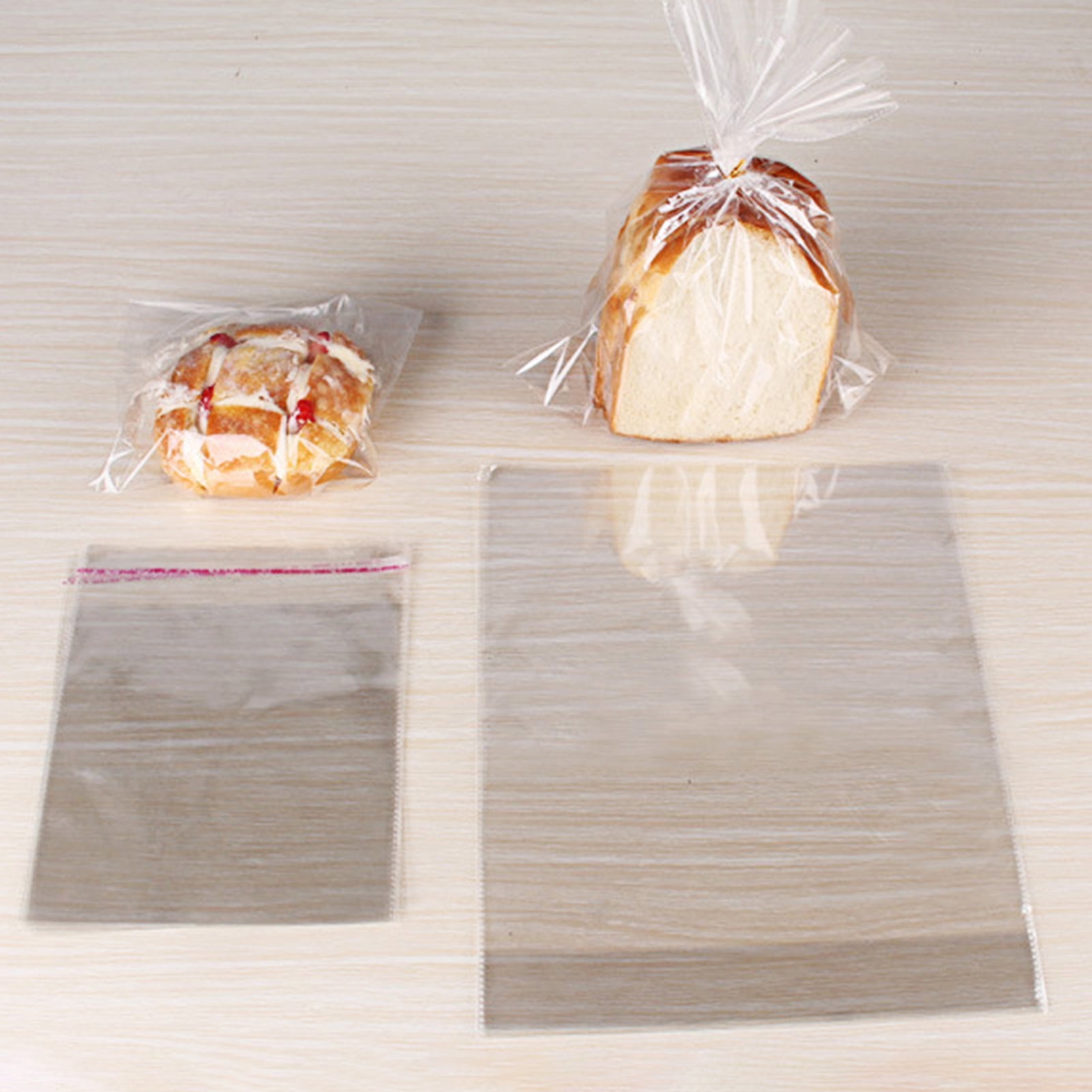 Lightweight Self-Adhesive Baking Bag, Portable Transparent Bread Toast ...