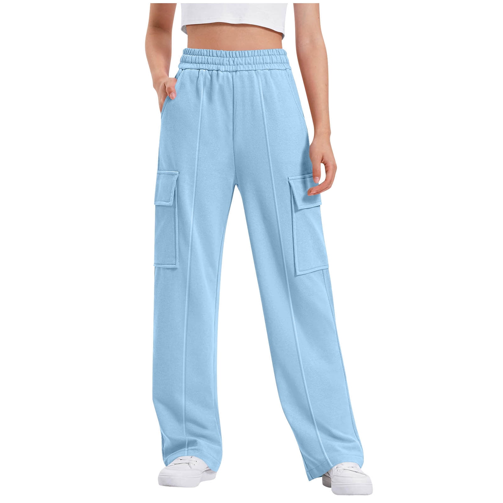 Click here for Faiwad Girls Cargo Sweatpants Elastic Waist Wide L... prices