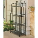 International Caravan Santa Fe Iron 4-Tier Foldable Outdoor Bakers Rack for Kitchens - Walmart.com