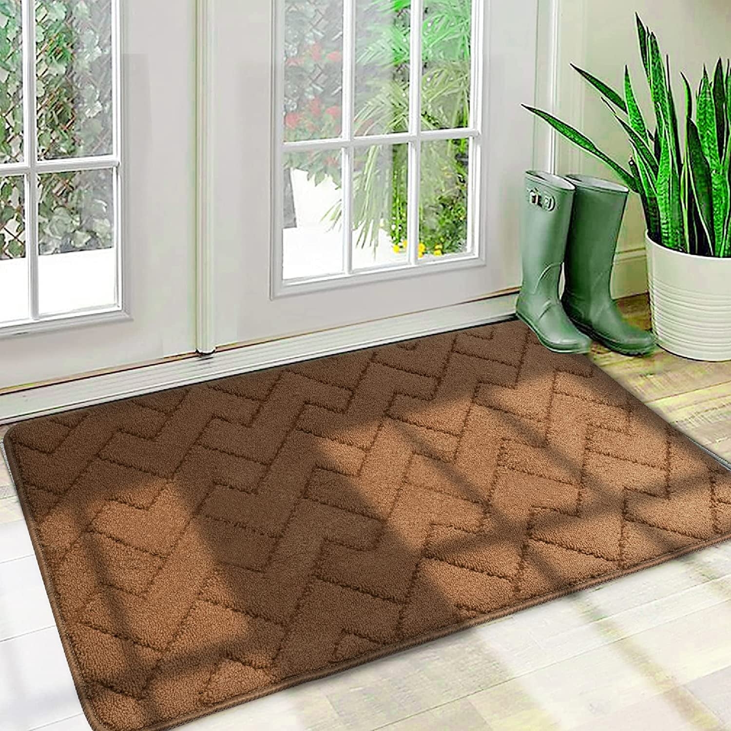 Walensee Indoor Doormat, Front Door Mat for Entrance, 20"x32" Brown ...