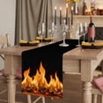 Abstract Yellow Flame Burlap Cotton Table Runner 14x72 Inches Long ...