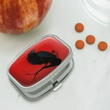 Crow on Branch Rectangle Pill Case Trinket Gift Box - Walmart.com