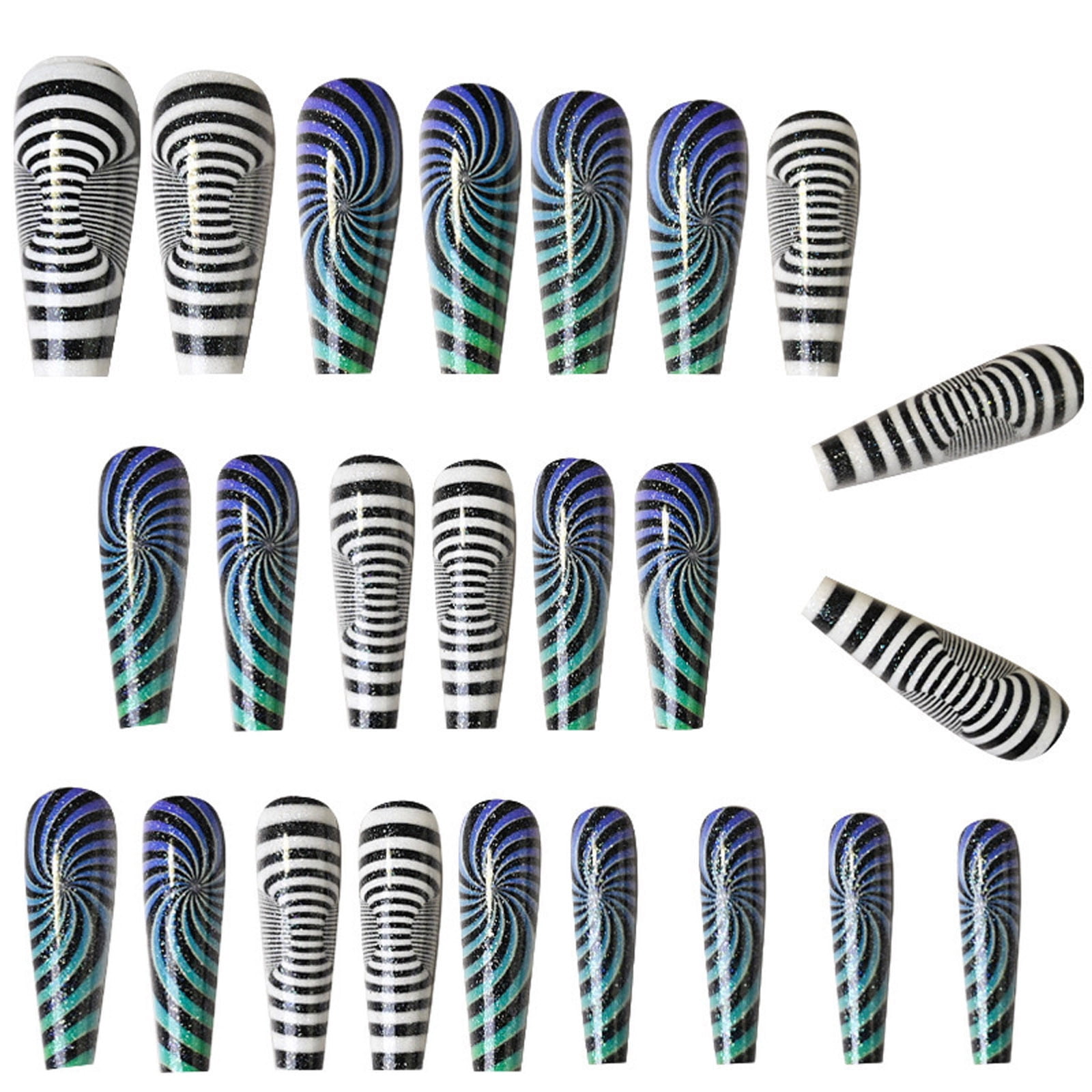 24 Pieces Of Fake Nails Nail Art Patches Wearable Nail Art Products 24-pieces-of-fake-nails-nail-art-patches-wearable-nail-art-products